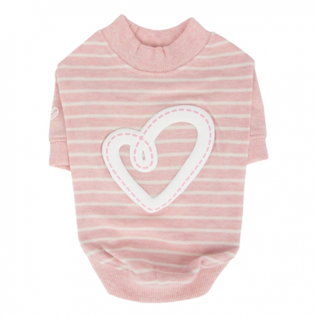 Sueter corazón rosa